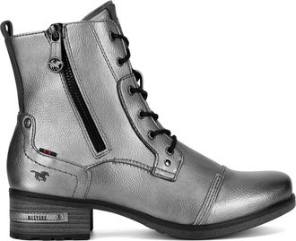Mustang Jeans Schnürschuhe Mustang 1229-513 Silberfarben