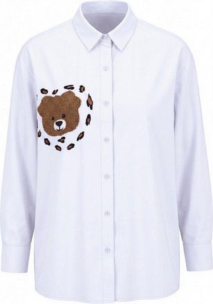 Angel Of Style Longbluse Bluse oversized B&auml;rchen-Applikation Langarm