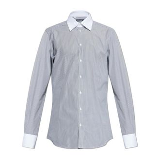 Dolce & Gabbana Hemd mit gestreiftem Muster - - Shirts - Herren - Blau - M