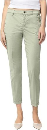 M.A.C Mac, Femme, Pantalons, Vert, Taille: 34 FR Pantalon Chino Romarin S&eacute;ch&eacute;