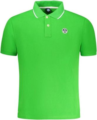 North Sails Homme, Tops, Vert, Taille: 2XL Polo en Coton Vert avec Logo