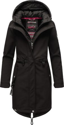 Marikoo Damen &Uuml;bergangsjacke Softshellmantel mit Kapuze Mount Presanella Black Gr. XXL