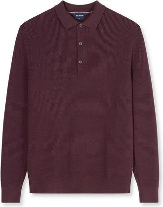 Olymp Langarm-Poloshirt OLYMP Casual Strick, Polo langarm