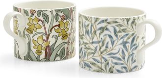 Portmeirion Spode Morris & Co Tasse mit Narzissen- und Weidenkäge-Design, 2 Stück