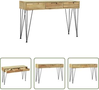 vidaXL vidaXL Schreibtisch - Konsolentisch 120 x 35 x 76 cm Teak Massiv