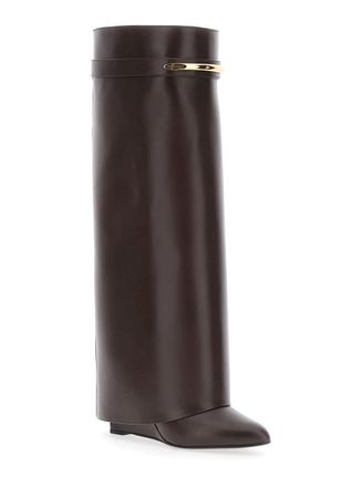Givenchy Womens Pointed Toe Boots Brown Leather Calf