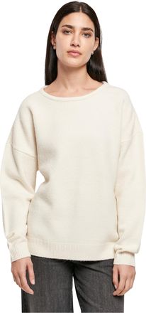 Urban Classics Damen Ladies Chunky Fluffy Sweater Sweatshirt, whitesand, S