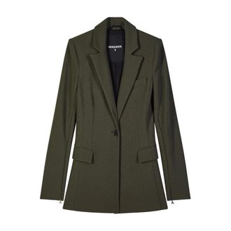 Patrizia Pepe Femme, Vestes, Vert, Taille: 38 FR Veste &agrave; un bouton