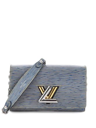 Louis Vuitton sac &agrave; bandouli&egrave;re Twist Chain Wallet Epi en cuir - Bleu