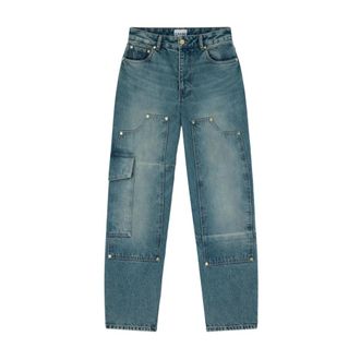Ganni Baumwoll-Denim-Jeans - - Jeans - Damen - Blau - W25