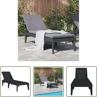 vidaXL vidaXL Sonnenliege Anthrazit - Sonnenliege Anthrazit 186x60x29 cm PP