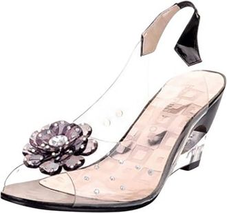 Generic Chaussures &agrave; talons hauts pour adolescentes et filles - Chaussures &agrave; talons noirs - Respirantes - Verni - Pour cocktail - Pour femme - 2026, Noir, 38.