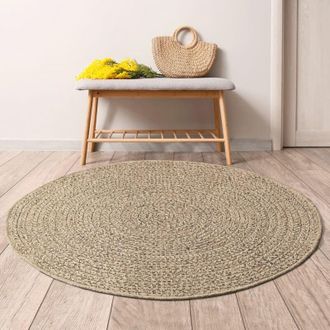 vidaXL vidaXL Teppich ZIZUR &Oslash; 200 cm Jute-Optik Indoor und Outdoor
