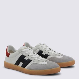 Hogan Mens Sneakers Bianco-Navy-Rosso _cover Le Sole El