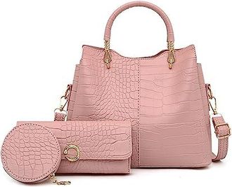 Generic Sacs &agrave; bandouli&egrave;re tendance r&eacute;tro pour femme Hobo Sac &agrave; main avec poign&eacute;e sur le dessus Sacoche pour femme, rose, large