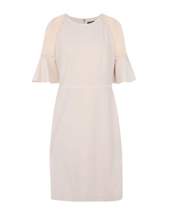 Ralph Lauren CREPE RUFFLE SLEEVE DRESS
