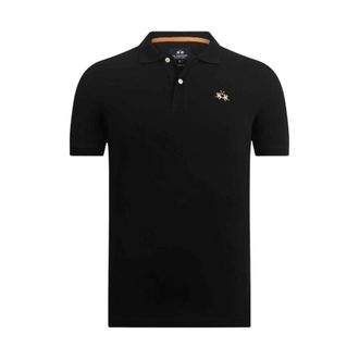 La Martina Eduardo Slim Fit Blaues Polo-Shirt - - Tops - Herren - Schwarzk - M