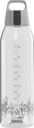 Sigg Tritan Trinkflasche - Sportflasche Total Clear ONE MyPlanet Anthrazit - kohlensäurehaltige Getränke - Spülmaschinenfest, Auslaufsicher, Kratzfest - BP