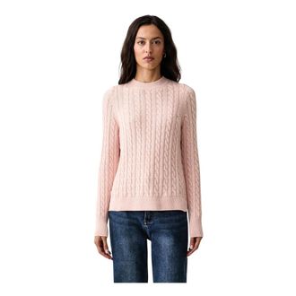 Barbour Pull en maille torsad&eacute;e Ashdown - Femme - Pulls - Rose - Taille: 38 FR