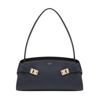 Ferragamo Sac port&eacute; &eacute;paule Hug East-West - Femme - Sacs - Bleu - Taille: ONE Size