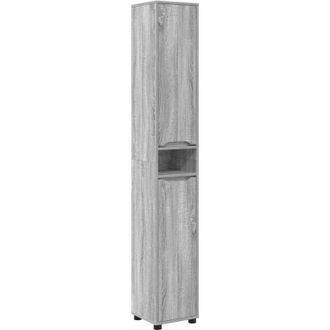 vidaXL Badezimmerschrank mit Regal Graues Sonoma 30,5 x 30 x 195 cm vidaXL