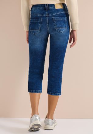 Cecil Comfort-fit-Jeans CECIL, Damen, Gr. 26, L&auml;nge 20, mid blau used wash, Jeans, 78% Baumwolle, 20% Polyester, 2% Elasthan, unifarben, kniebedeckend, Jean