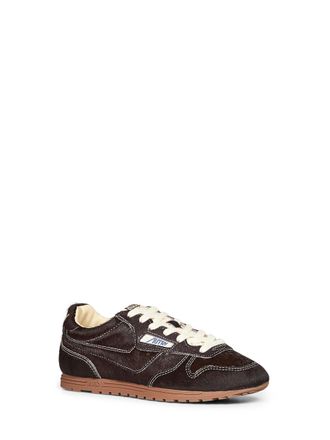 Autry Womens Sneakers Windspin Calf Hair Brown Leather Trainers