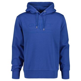 GANT Gant Herren Reg Tonal Shield Hoodie Kapuzenpullover, Rich Blue, M EU