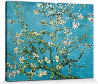 1art1 Vincent Van Gogh Poster Blühende Mandelbaumzweige, 1890 Bilder Leinwand-Bild Auf Keilrahmen | XXL-Wandbild Poster Kunstdruck Als Leinwandbild 50x40 cm