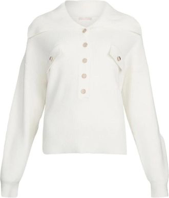 Liu Jo Femme, Pulls, Blanc, Taille: 36 FR Pull avec maxi-col