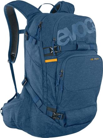 Evoc LINE PRO 30 Touren-Rucksack (LITESHIELD PLUS Protection, Boddy Hugging, Ski-Halterung, Snowboard-Halterung, Quick Back Access, Lawinenfach), Denim Bla