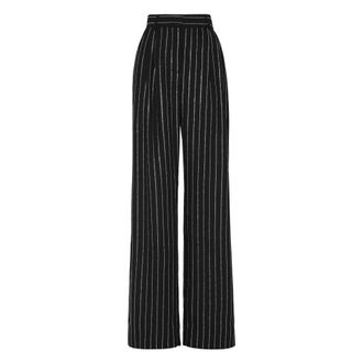 Philipp Plein Femme, Pantalons, Noir, Taille: 36 FR Cady Pantalons Crystal Pinstripe