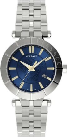 Versace V-Race 43 mm Uhr - - Accessories - Herren - Blau - ONE SIZE