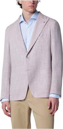 Tagliatore Homme, Vestes, Violet, Taille: 2XL Herringbone Blazer