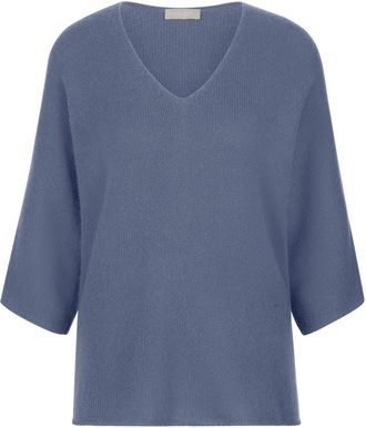 Peter Hahn V-Pullover aus 100% Kaschmir Peter Hahn blau