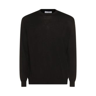 Malo Round-Neck Strickwaren - - Knitwear - Herren - Schwarzk - 4XL