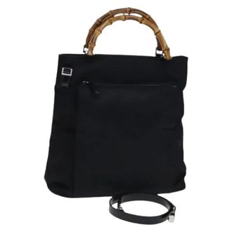 Gucci Sac &agrave; main vintage en nylon Pre-owned - Femme - Pre-owned - Noir - Taille: ONE Size