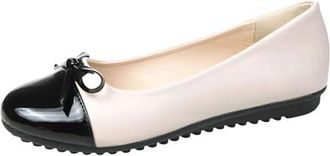 Generic Ballerines d&eacute;contract&eacute;es &agrave; bout rond pour femme - Confortables, l&eacute;g&egrave;res et &eacute;l&eacute;gantes - Pour le travail et les f&ecirc;tes, beige, 37.5 EU