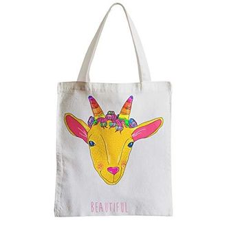 Fabulous La Baleine - Collection de Cr&eacute;ateurs - Sac Shopping Biquette Arc-en-ciel se Fait une Beaut&eacute; Beautiful [Design Original]