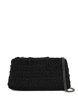 Sarah Chofakian pochette en crochet - Noir
