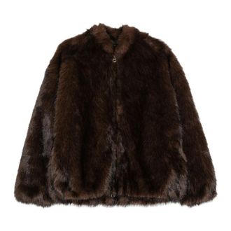 Betta Corradi Faux Fur Coat - - Jackets - Damen - Braun - S
