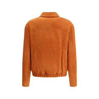 Brunello Cucinelli Mens Multicolor Calf Leather Bos Taurus Jacket Clothing