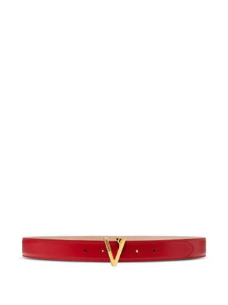 Versace G&uuml;rtel - Calf Leather Belt - Gr. 70 - in Rot - f&uuml;r Damen