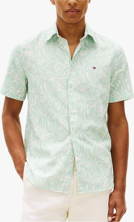 Tommy Hilfiger Chemise manches courtes &agrave; fleurs en coton et lin