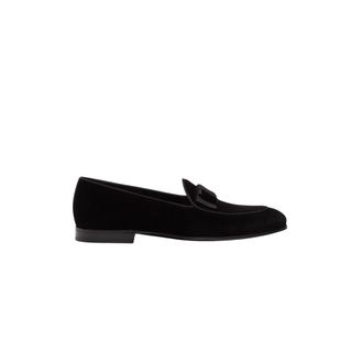 Dolce & Gabbana Samt Loafers f&uuml;r Herren - - Shoes - Herren - Schwarzk - 40 EU