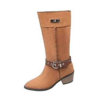 Generic Bottes d&eacute;quitation &agrave; bout rond pour femme, marron, 36.5 EU