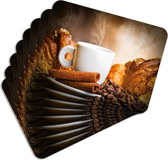 MG Design Set aus 8 Kork-Platzsets - Meal 3 - 30 x 40 cm - hitzebeständig & abwischbar, mit Korkrückseite