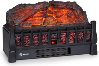 Klarstein Elektrokamin, Elektro Heizungen f&uuml;r Wohnzimmer & Innenr&auml;ume, Elektrischer Kamin mit LED Flammen, Kamin mit App-Control, Heizl&uuml;fter mit Timer, Einstell