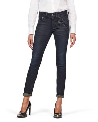 G-Star RAW Damen Lynn Biker Mid Skinny Jeans, Blau (worn in tidal cobler D15318-8968-A937), 24W / 30L