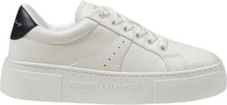 A|X Armani Exchange Femme, Chaussures, Blanc, Taille: 40 EU Baskets en polyester noir Style moderne